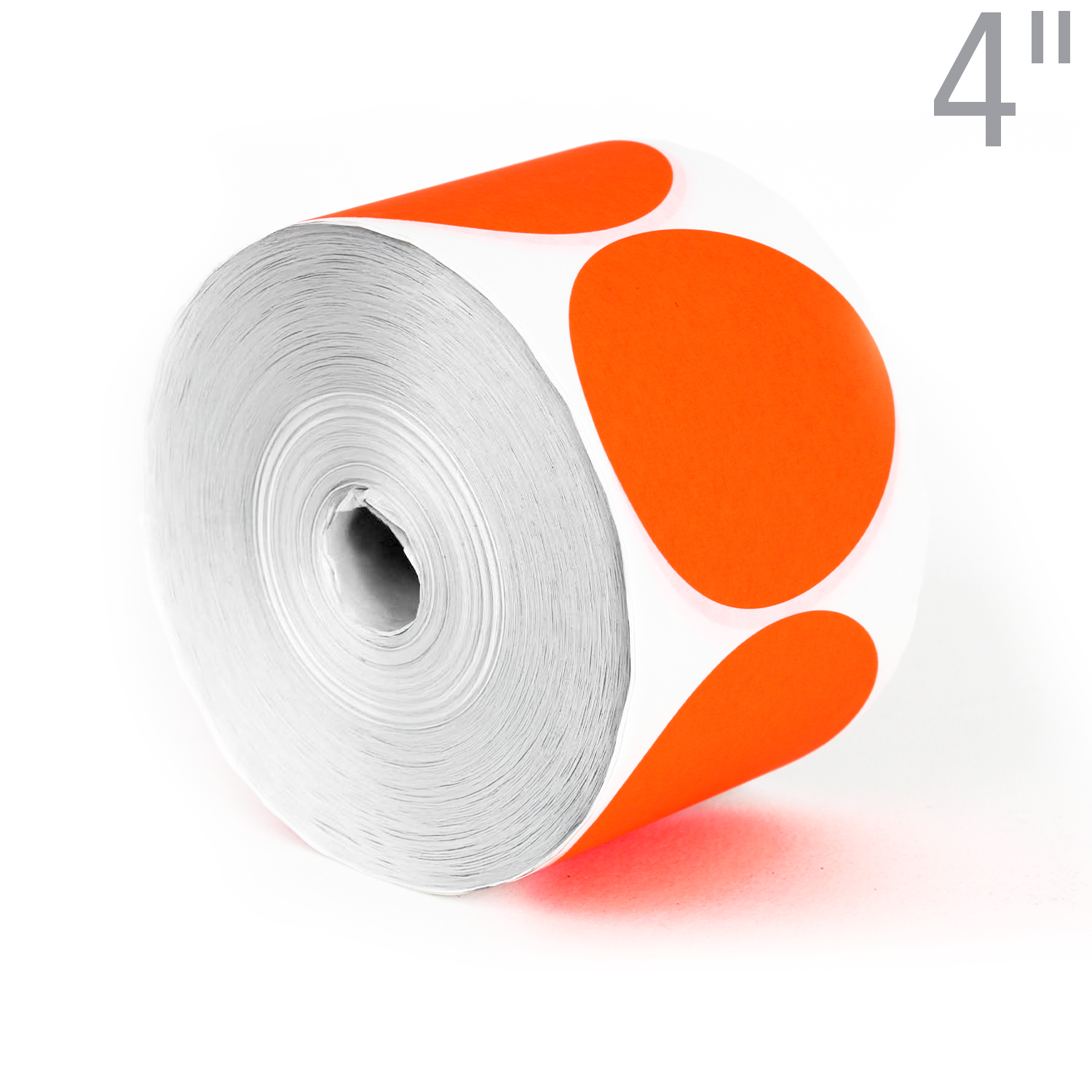 4 In X 4 In Fluorescent Red Color Coded Label SKU L 400 FR