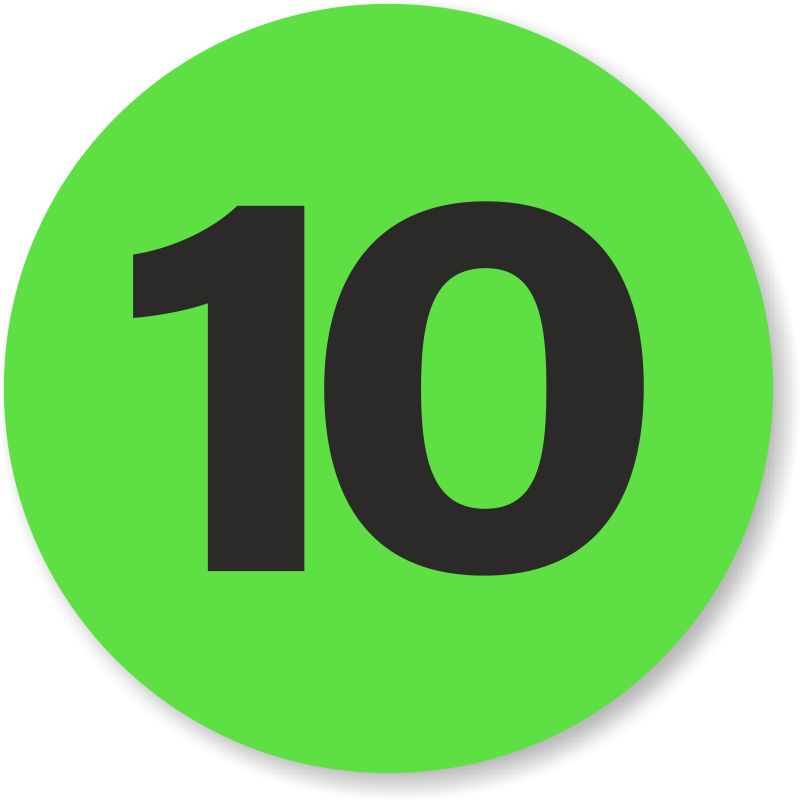 Color Code Numbers Labels 1 Through 15 Kit Options